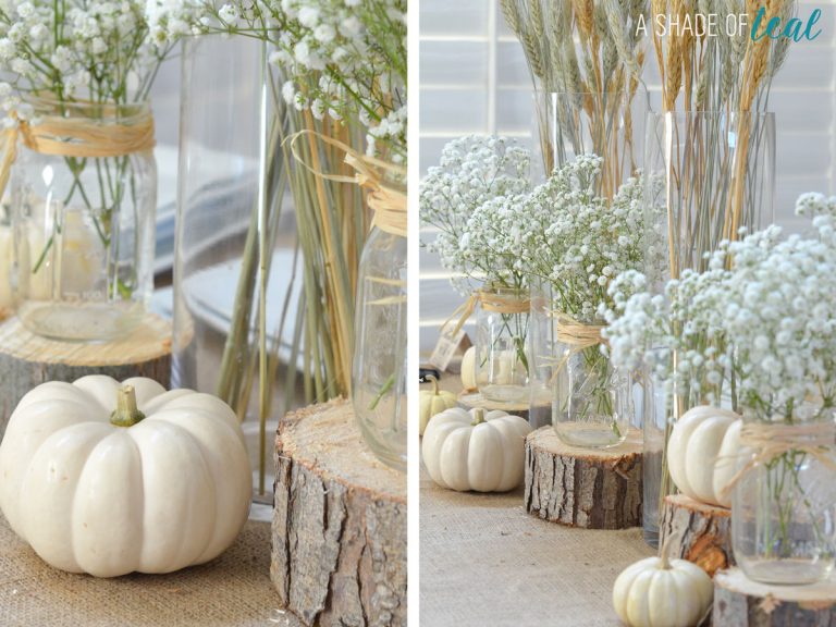 Rustic Thanksgiving Centerpiece, plus Creme Cheese Bruschetta