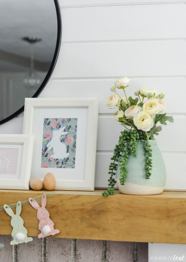 Simple Spring Easter Mantle